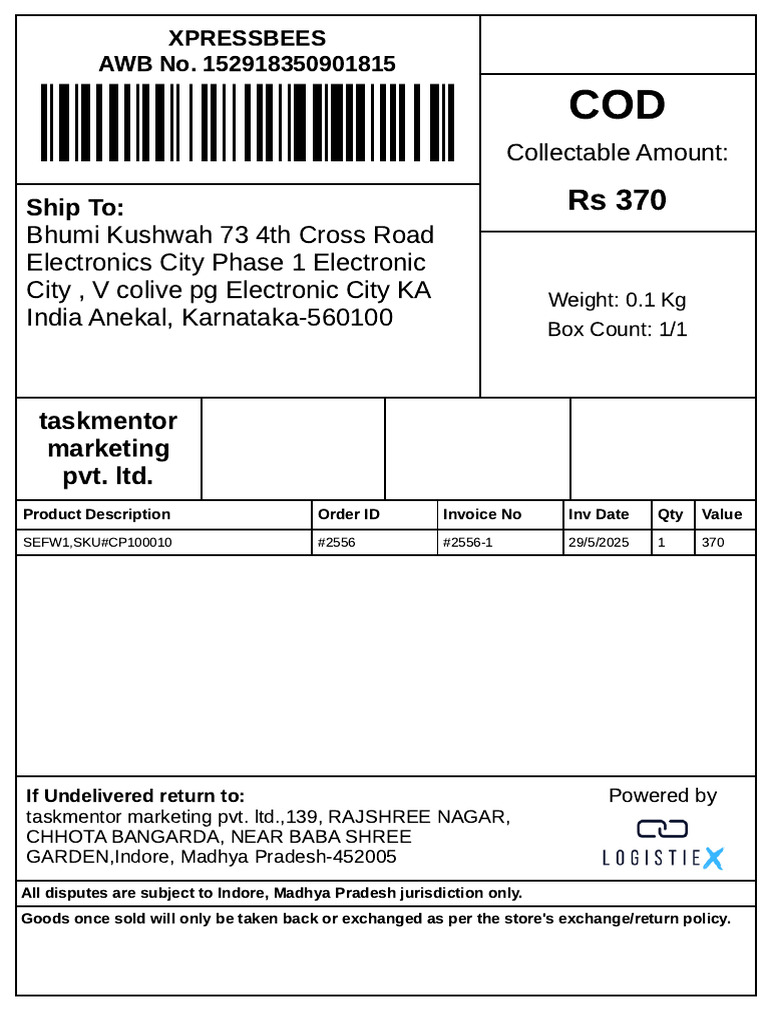 Order Details Label 05292025111423 | PDF
