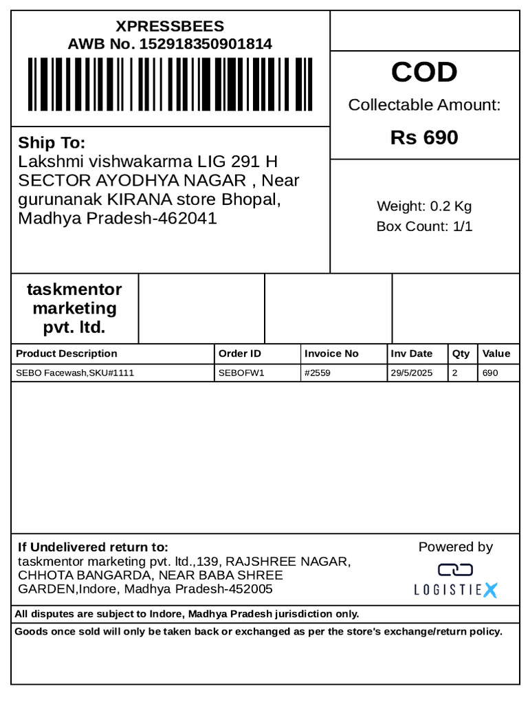 Order Details Label 05292025110532 | PDF