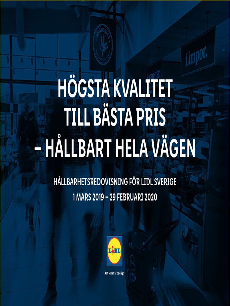 Hållbarhetsredovisning Lidl Sverige 2019-2020 | PDF