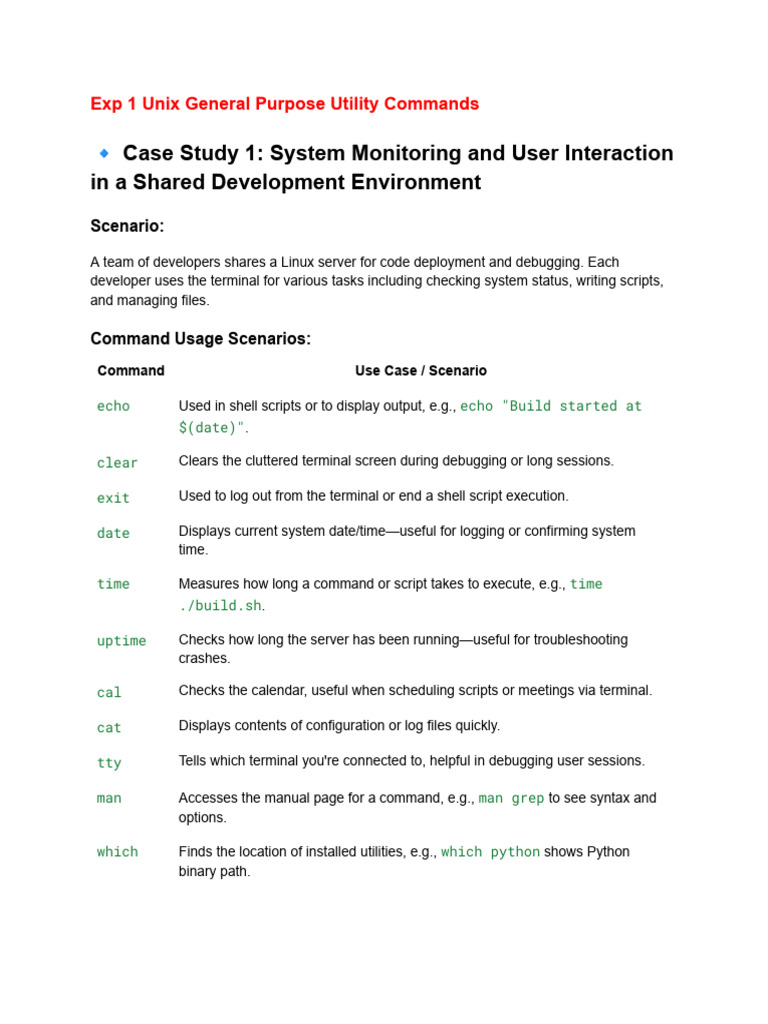 OS Practical Exam Case Study | PDF | Scripting Language | Operating ...
