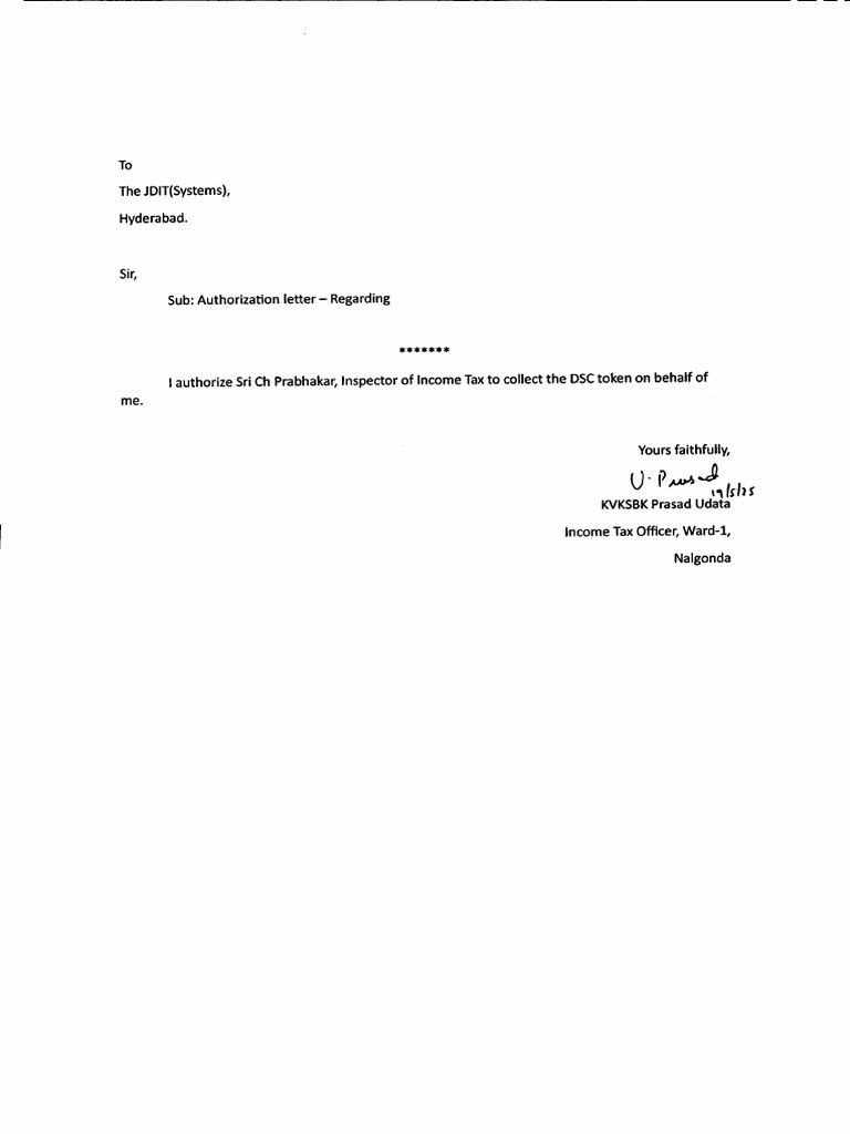 Authorization Letter | PDF