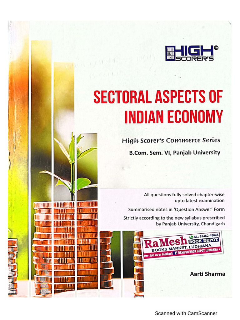 Sectoral Aspects of Indian Economy B.com 6th Sem | PDF