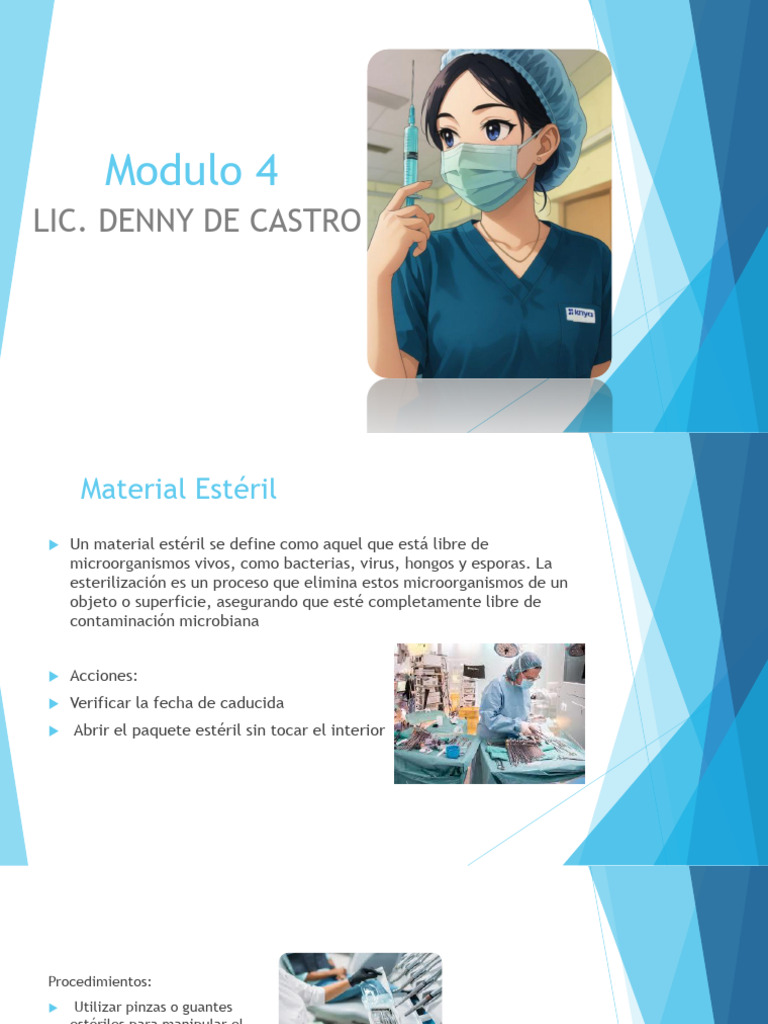 Manejo y Uso de Material Estéril | PDF | Guante | Esterilización ...