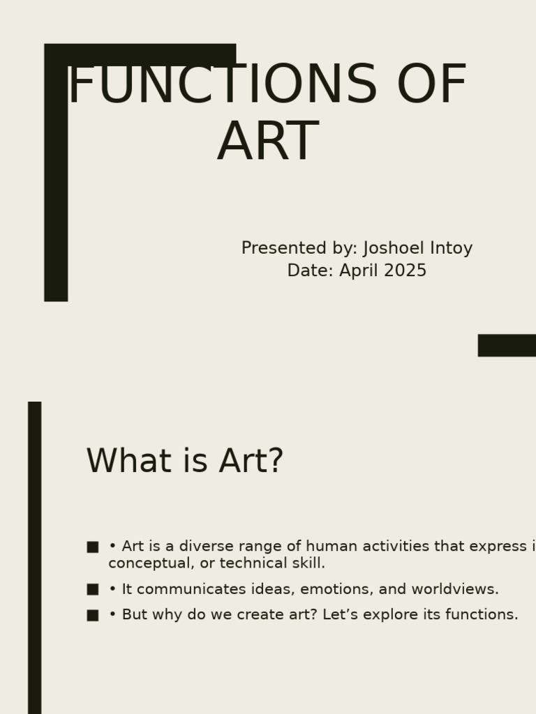 Functions of Art Presentation-1 | PDF