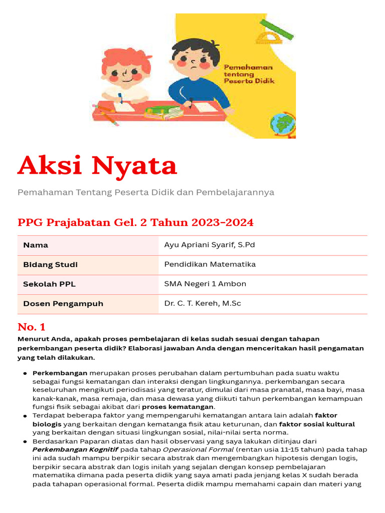 Aksinyata T.1 Ayu A. Syarif | PDF