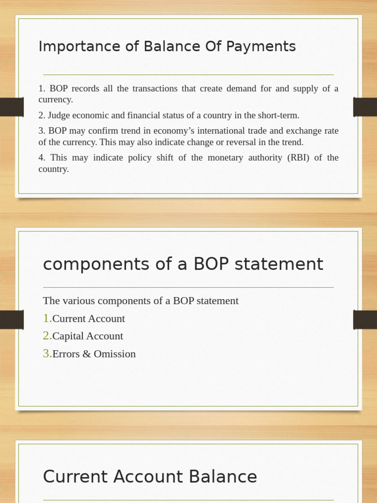 Understanding Balance of Payments Components | PDF