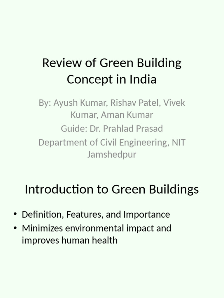 Green Building Presentation RishavPatel | PDF