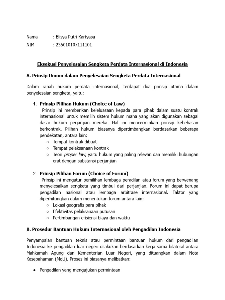 Materi Hukum Perdata Internasional | PDF