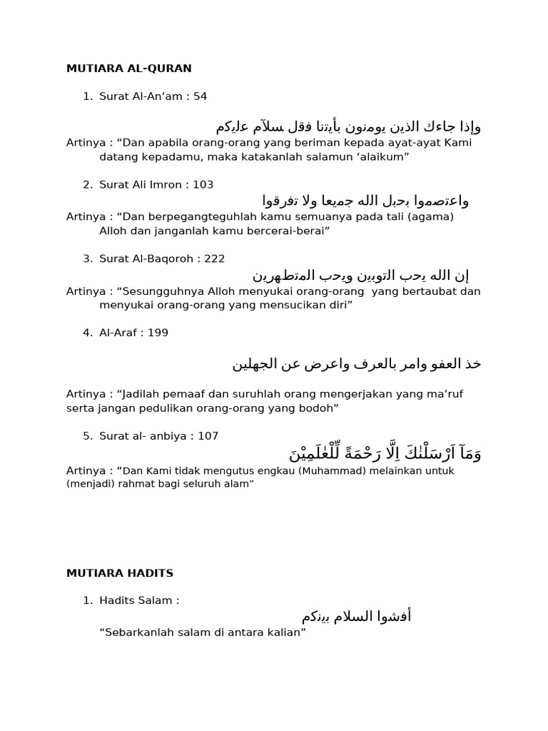 Materi Hapalan All | PDF