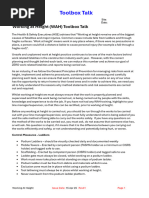 Work at Height - Toolbox Talk | PDF | Risk | Occupational Safety And Health
