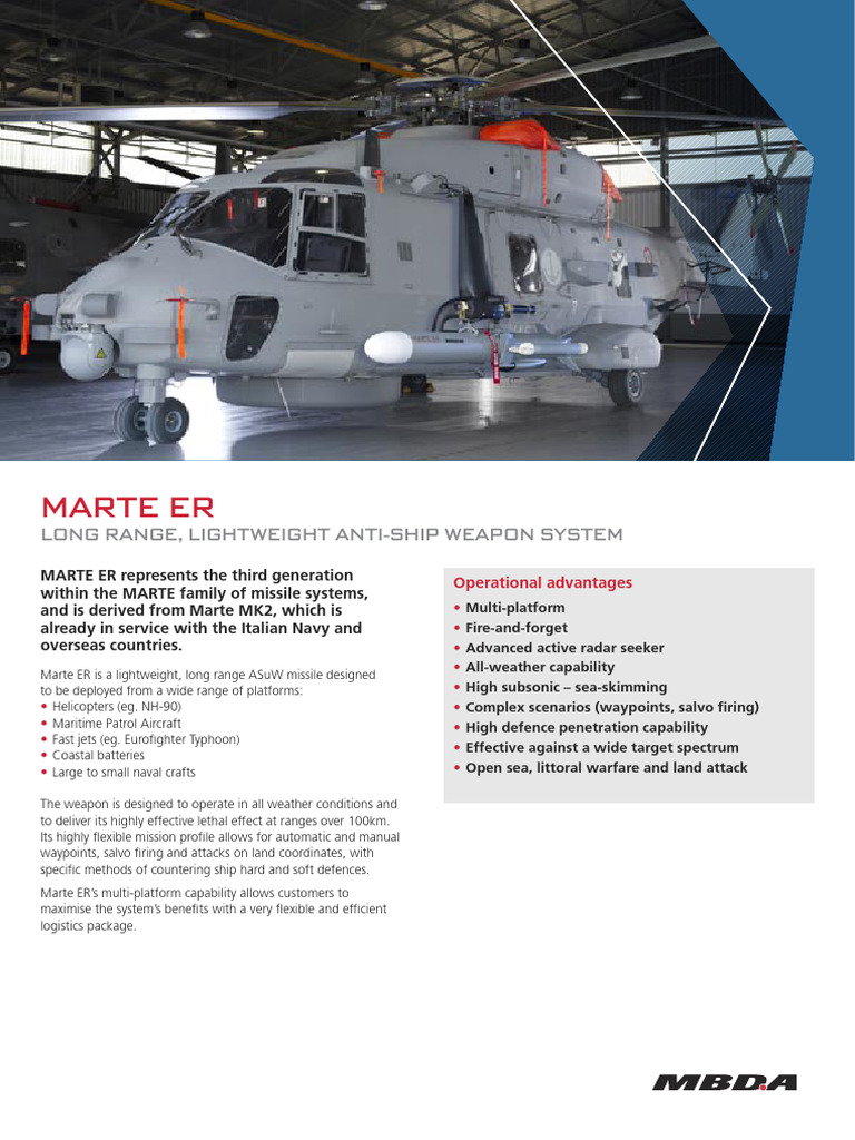 2021 MARTE ER Datasheet Rel 10 - 2021 | PDF | Military Technology | Naval Warfare