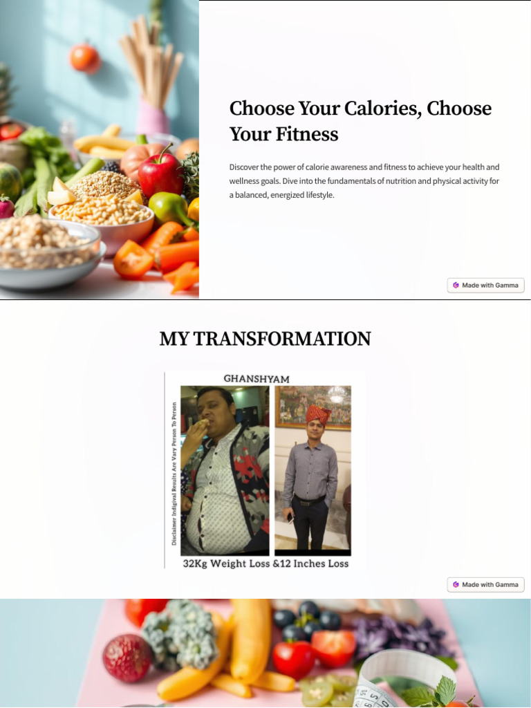 Choose Your Calories Choose Your Fitness | PDF | Physical Fitness ...