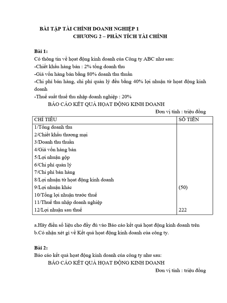 BTap TCDN 1 - Danh Cho SV 2025 | PDF