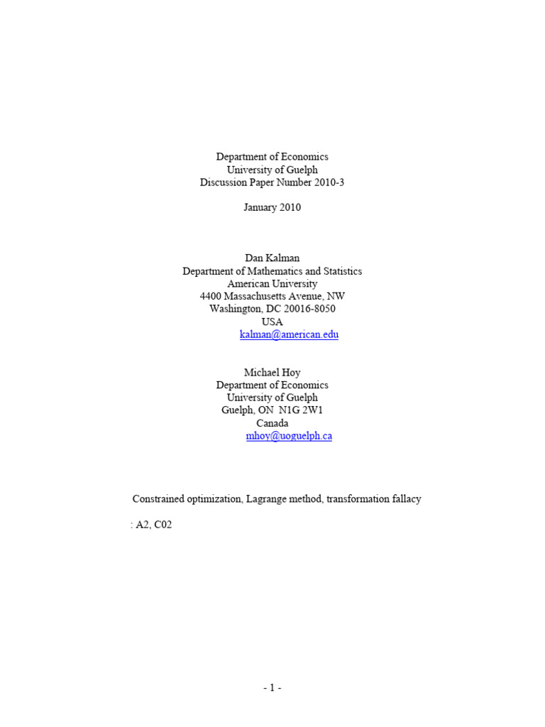 Lagrange Optimisation Intuition | PDF | Utility | Mathematical Optimization