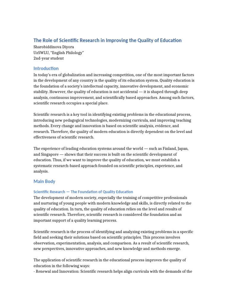Scientific Research in Education | PDF | Scientific Method | Science