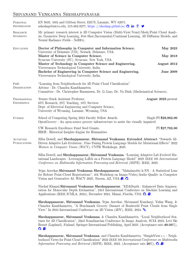 ShivanandSheshappanavar CV | PDF | Deep Learning | Computing