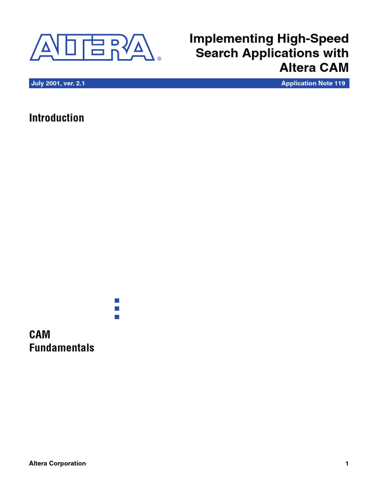 Altera Cam | PDF | Cellular Network | Computer Network