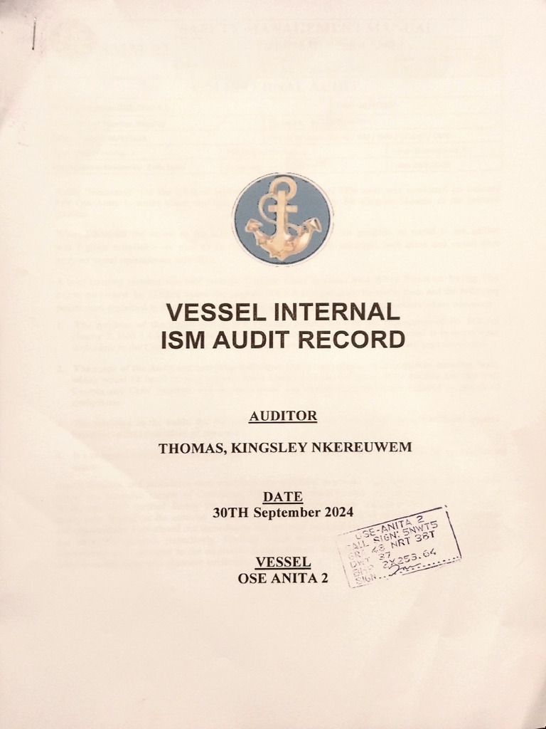Anita 2 Ism Internal Audit | PDF | Audit