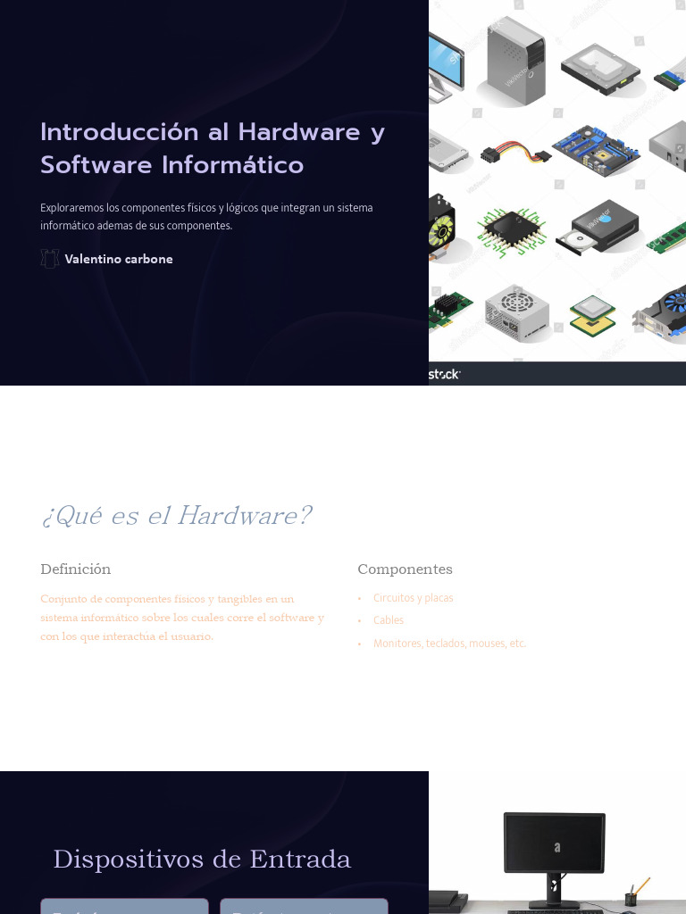 Introduccion Al Hardware y Software Informatico | PDF | Hardware de la computadora | Periférico