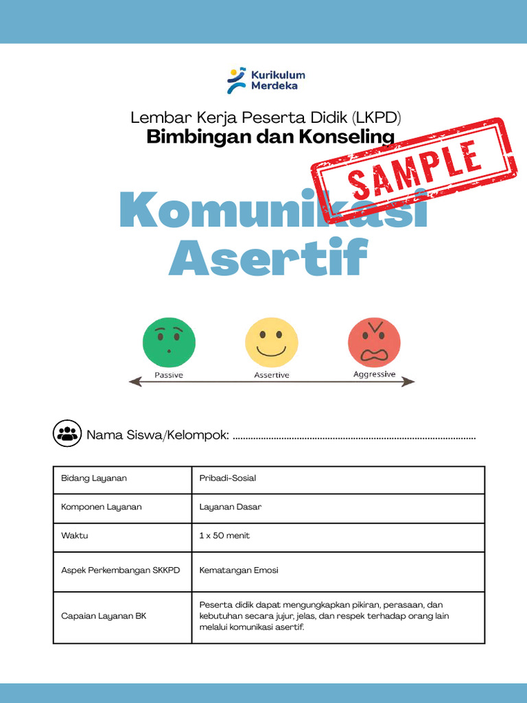 (Sample) LKPD Komunikasi Asertif by Prodiplan - Id - 1 | PDF