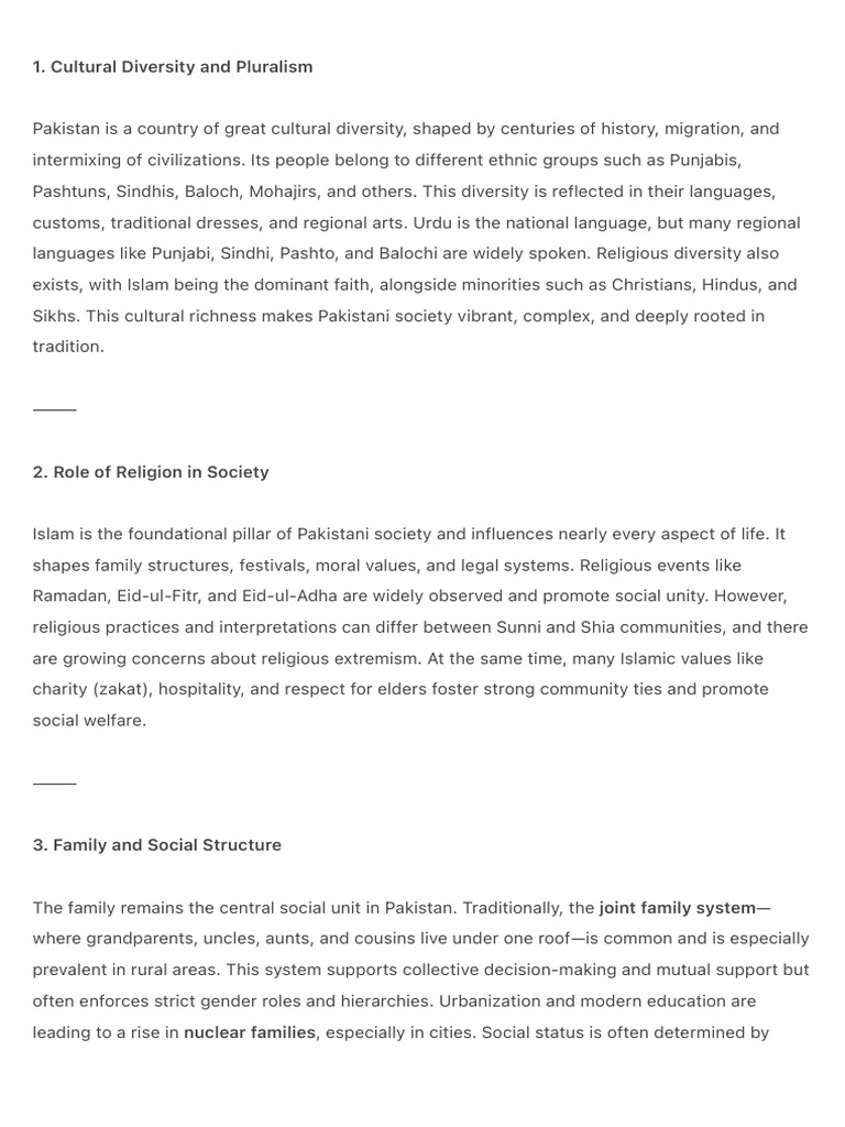Cultural Diversity and Pluralism | PDF | Pakistan