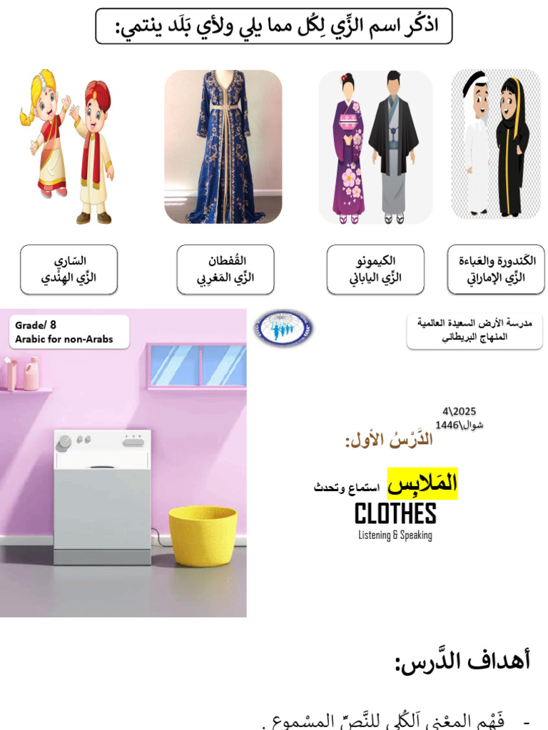 CLOTHES Listening Speaking | PDF