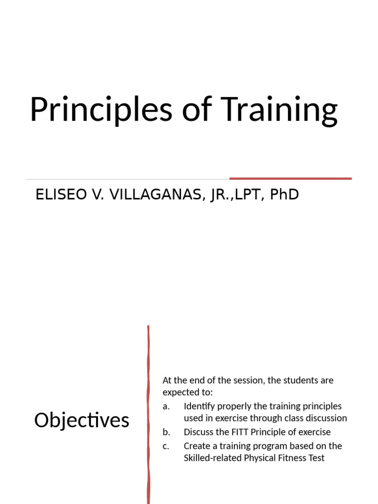 Principles of Training | PDF