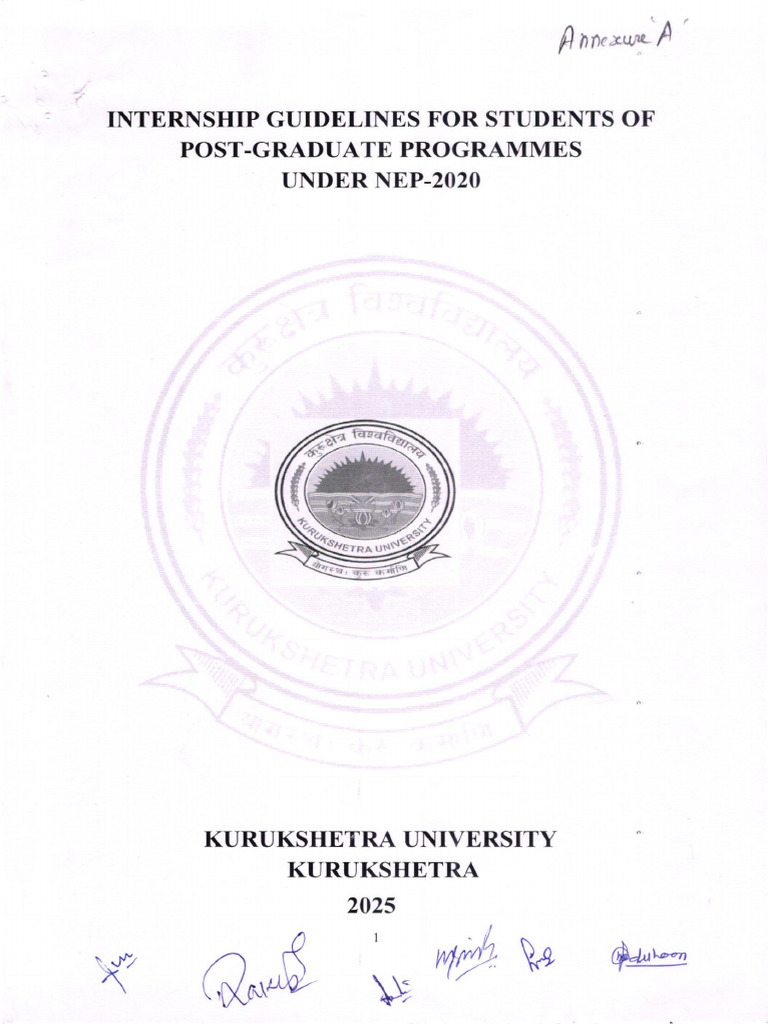 PG Internship Guidelines | PDF | Methodology | Internship