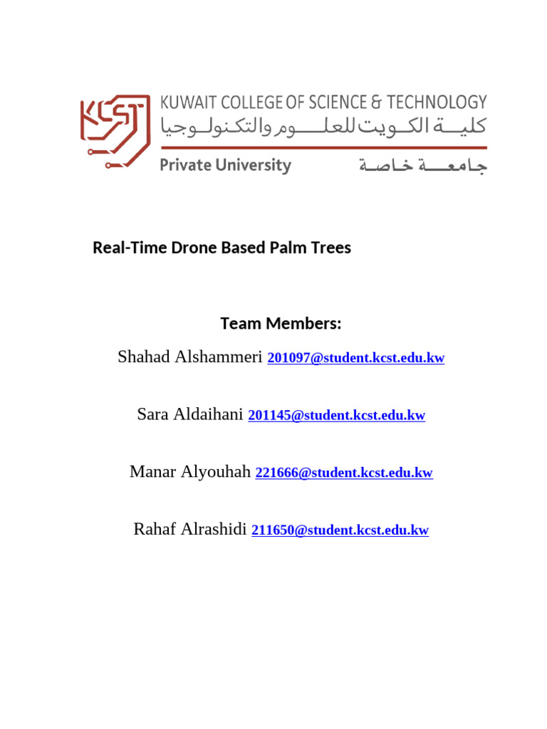 FYP1 Final Report-Real-time Monitoring Palm Trees Drone | PDF | Unmanned Aerial Vehicle | Lidar