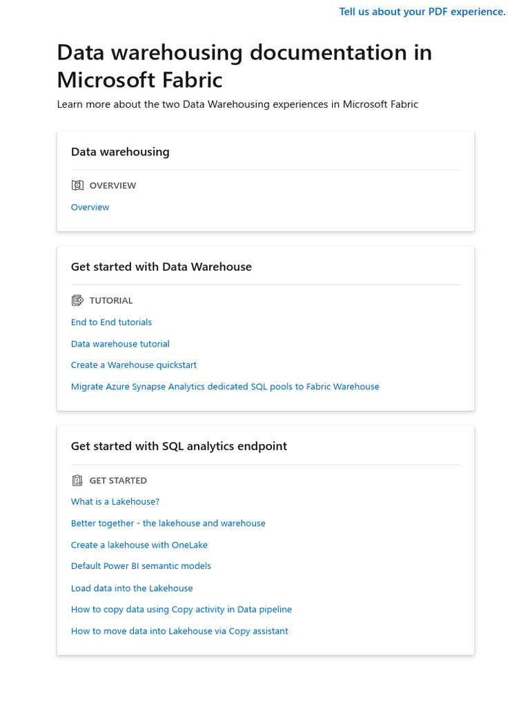 Fabric Data Warehouse | PDF | Databases | Sql