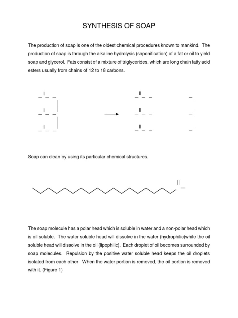 Organic - Chemistry - Laboratory - Procedures - 11 - Synthesis of Soap ...