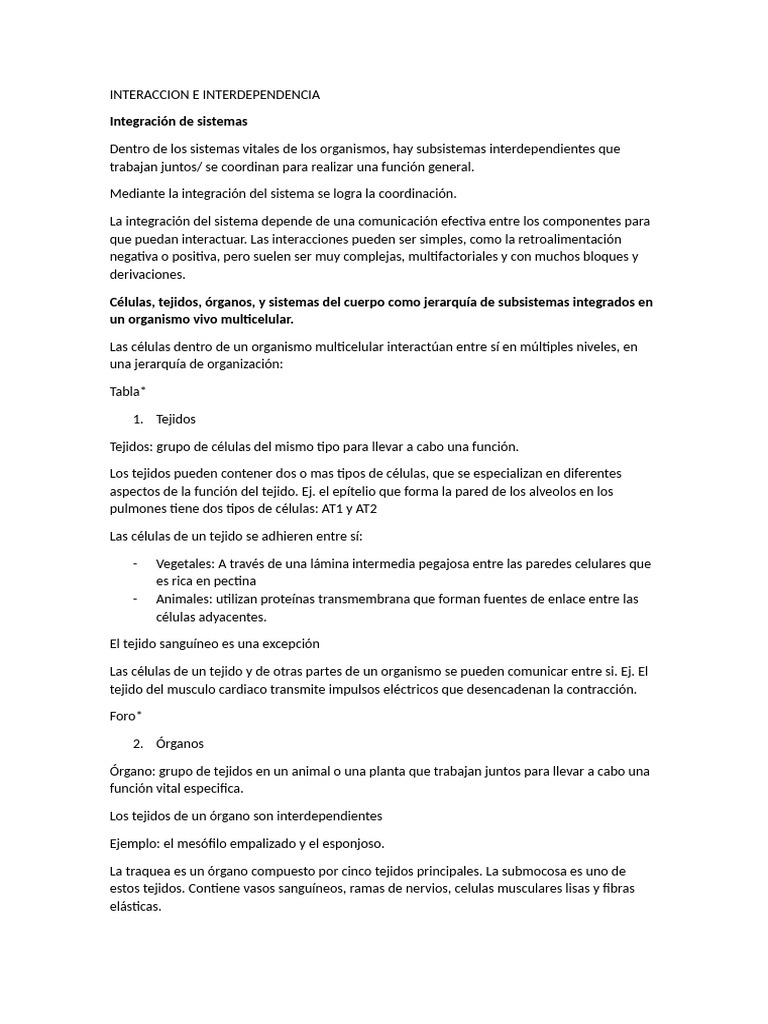 Interaccion e Interdependencia | PDF | Nervio | Cerebro