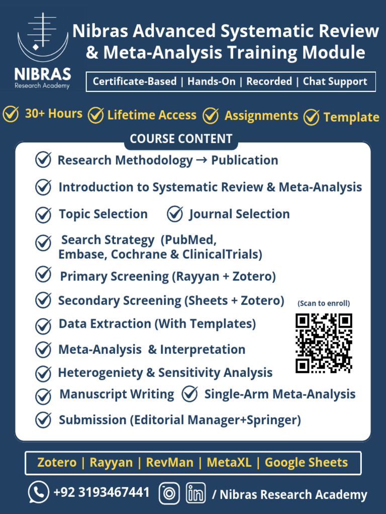 Meta-Analysis Course Content-Nibras Research Academy | PDF | Systematic ...