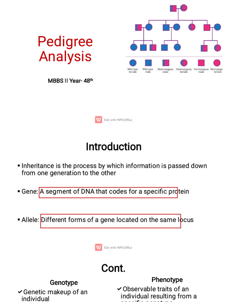 Pedigree Analysis Modified | PDF | Genetic Disorder | Dominance (Genetics)