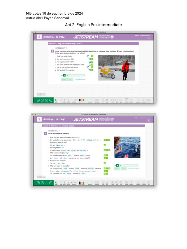 Act 2. English pre-intermediate | PDF