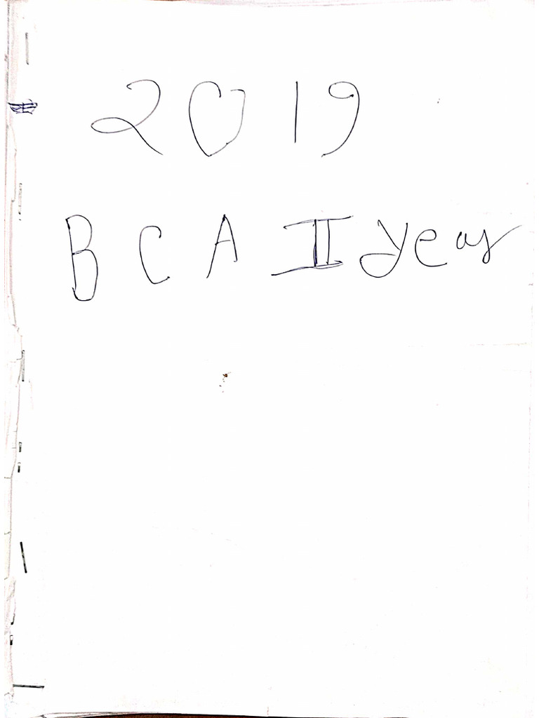 BCA II sem 2019 | PDF