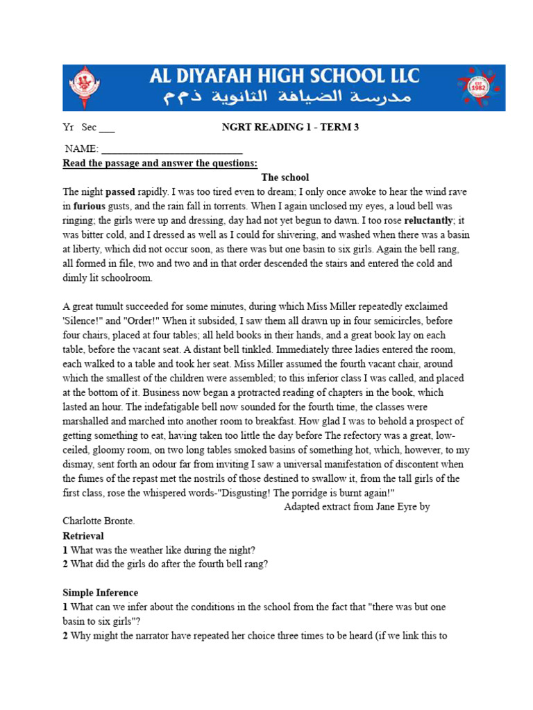 NGRT Reading Passage Analysis | PDF