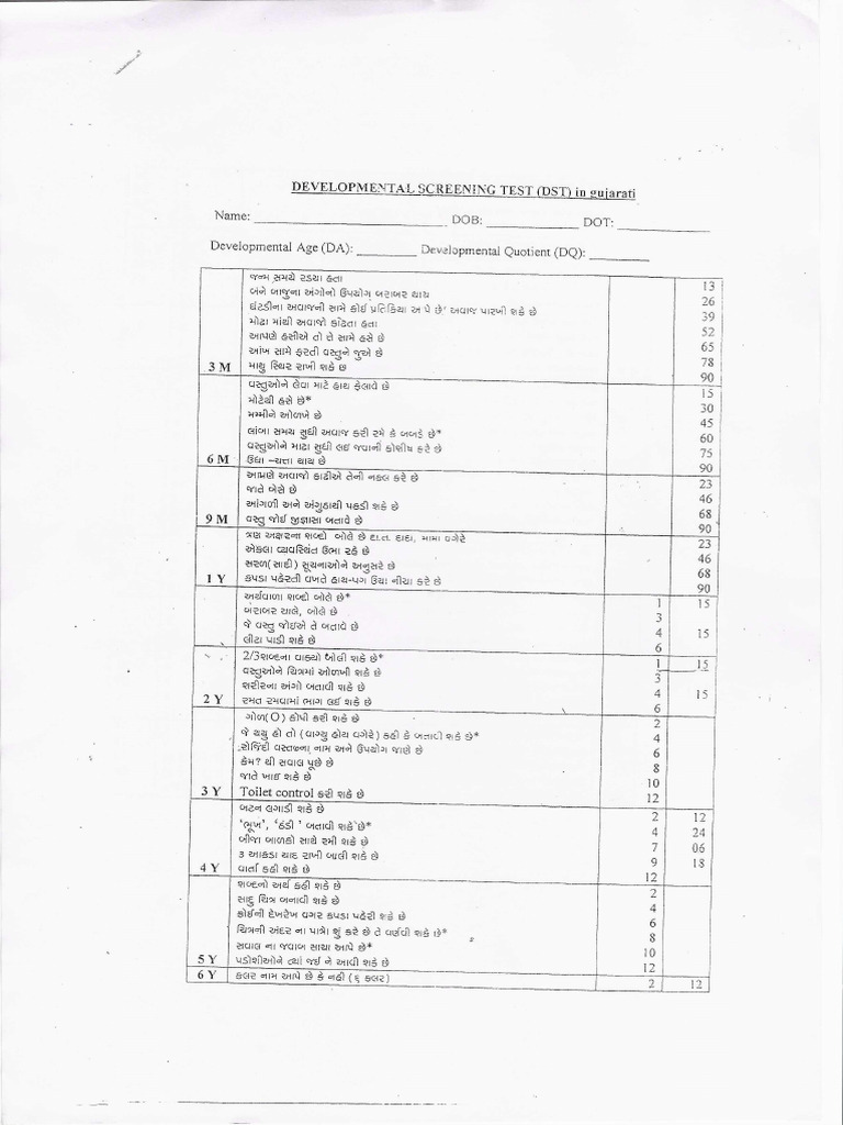 DST Gujrati Test | PDF