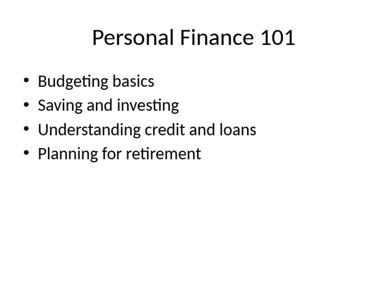 Personal Finance | PDF