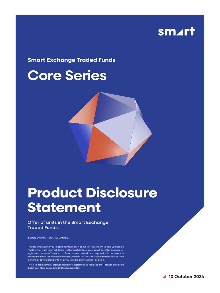 Product Disclosure Statement - Smart Exchange Traded Funds - Core ...