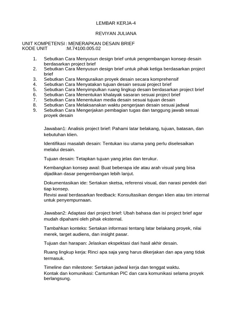 Menerapkan Desain Brief Secara Efektif | PDF