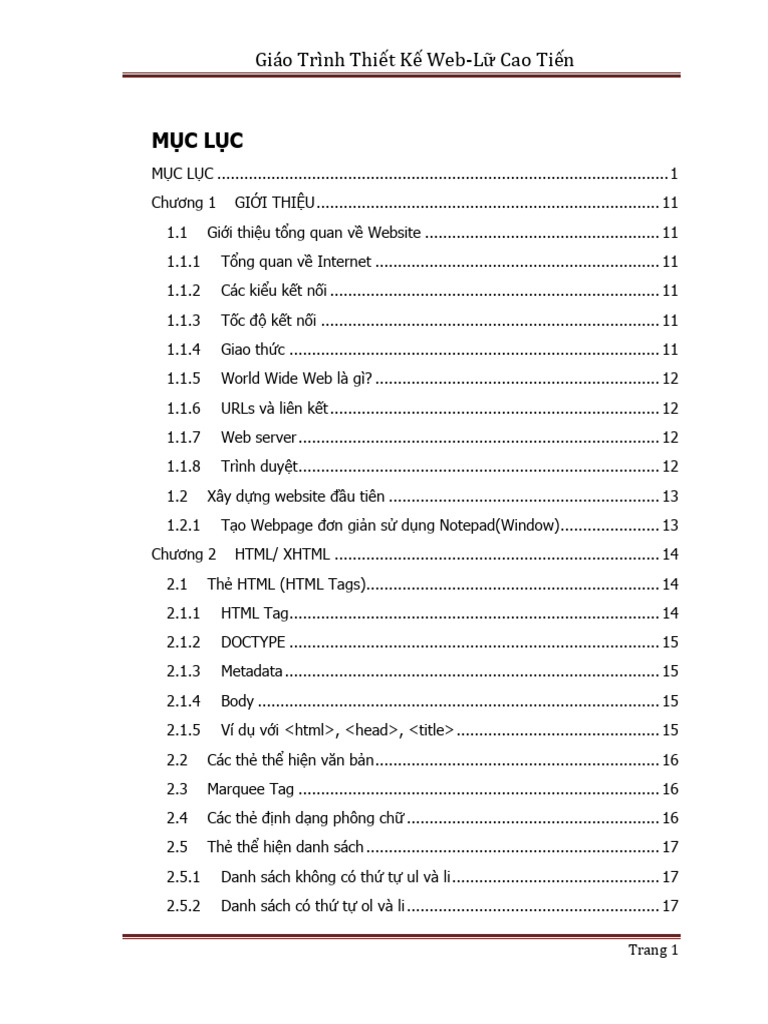 Giao Trinh Thiet Ke Web | PDF