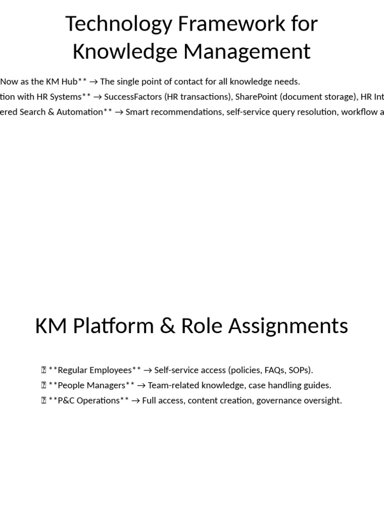 Technology Knowledge Management | PDF