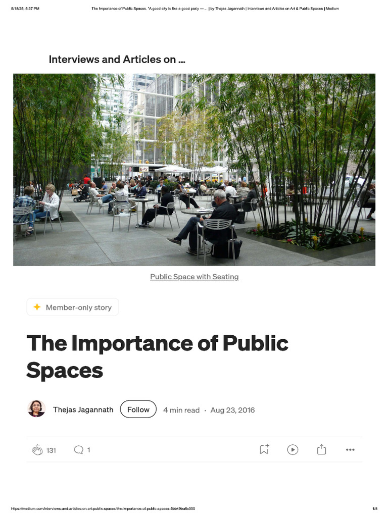 Public Spaces Importance | PDF