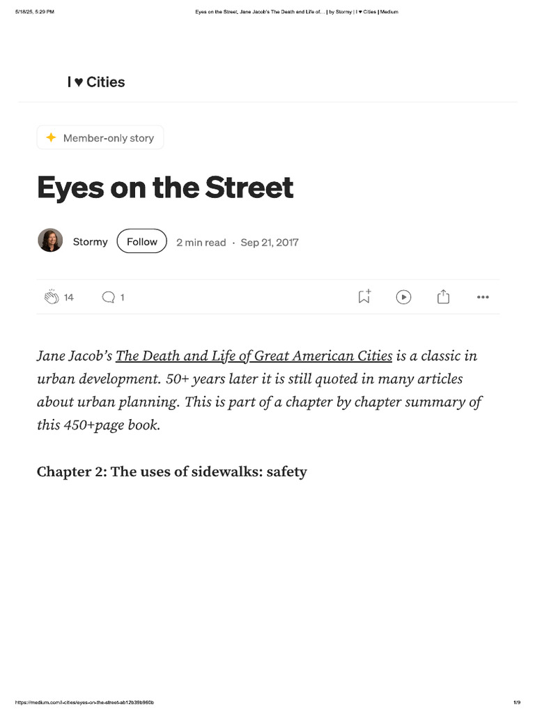 Eyes On The Street | PDF