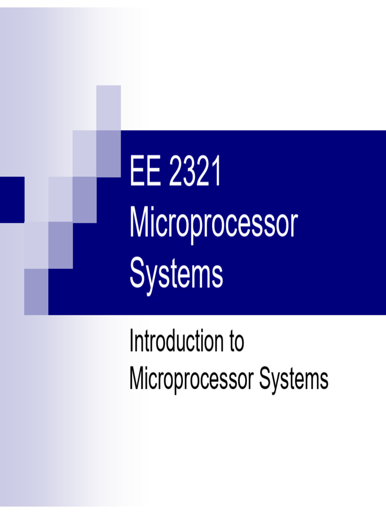 M3a - Introduction To Microprocessors (History and Logic Specifications) (Slides) (2020-2021 ...