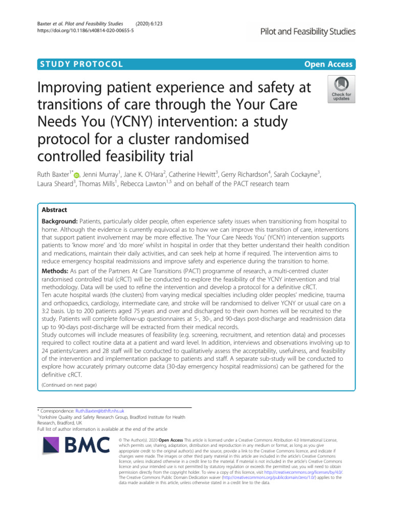 Improving Patient Experience | PDF | Comorbidity | Hospital