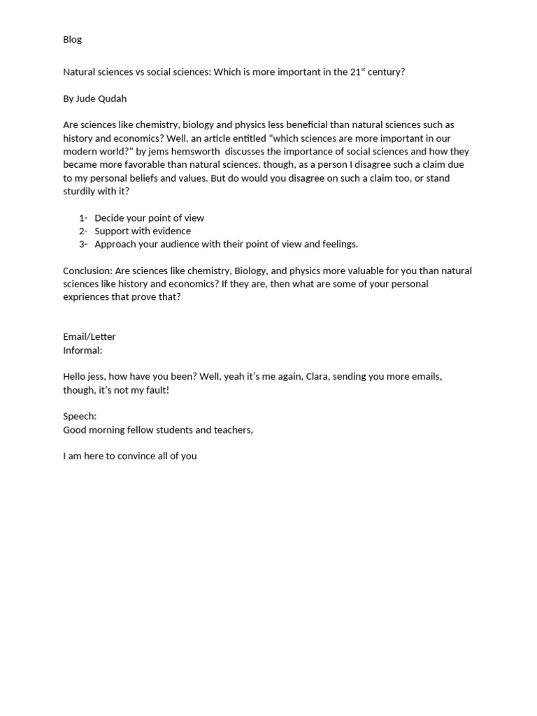 Natural Sciences Vs Social Sciences | PDF