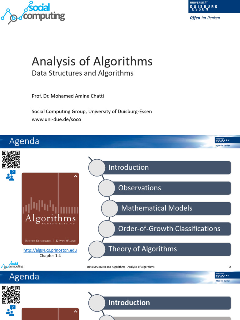 1 1 Analysis of Algorithms Dsa ss25 Soco | PDF | Logarithm | Algorithms