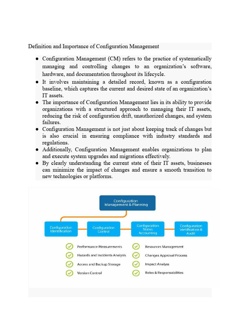 Definition and Importance of Configuration Management | PDF | Audit ...